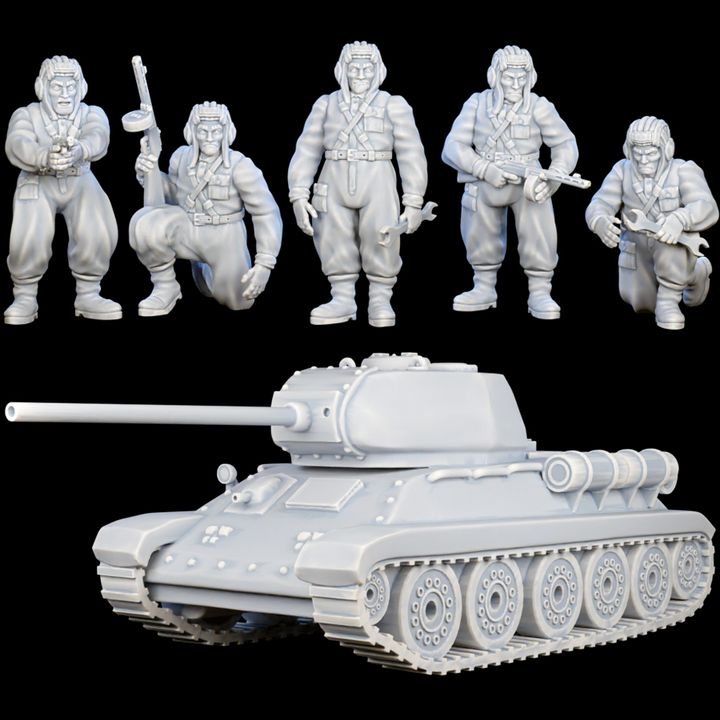 3D Printable Tank Crew - WWII Red Army Kickstarter by ...
