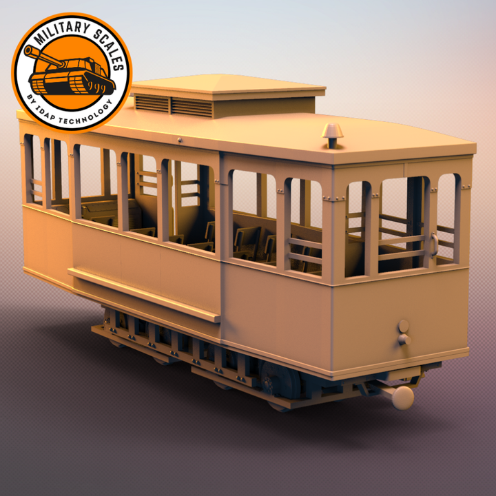 3D Printable Belgian Street tram WWII by MilitaryScales