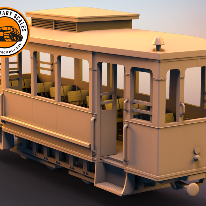 3D Printable Belgian Street tram WWII by MilitaryScales