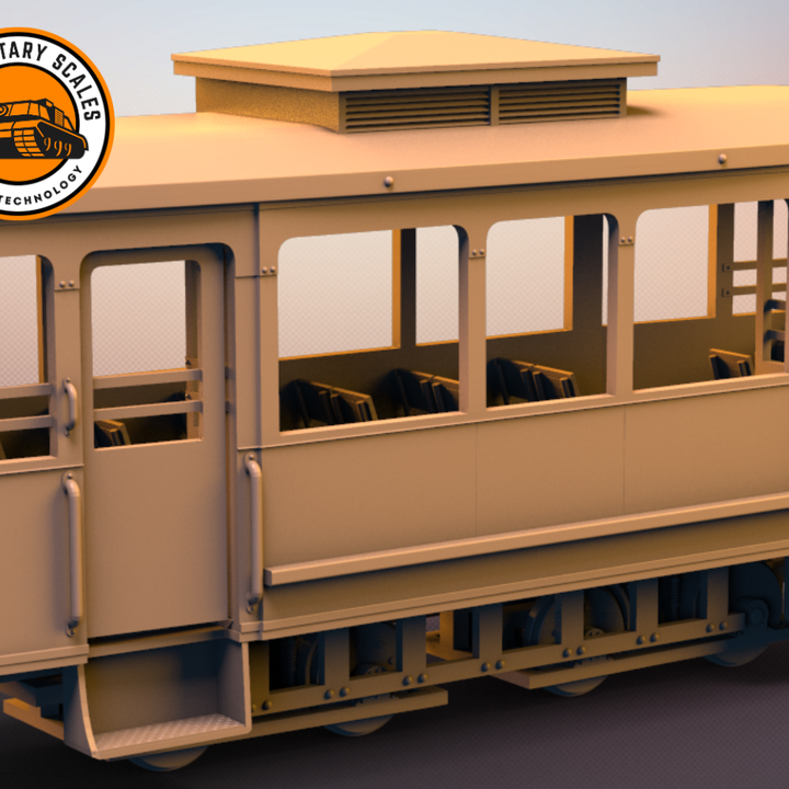 3D Printable Belgian Street tram WWII by MilitaryScales