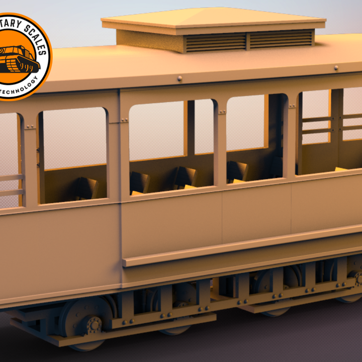 3D Printable Belgian Street tram WWII by MilitaryScales