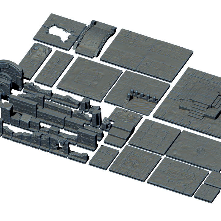 3D Printable Modular Dungeon Set by Grimskald