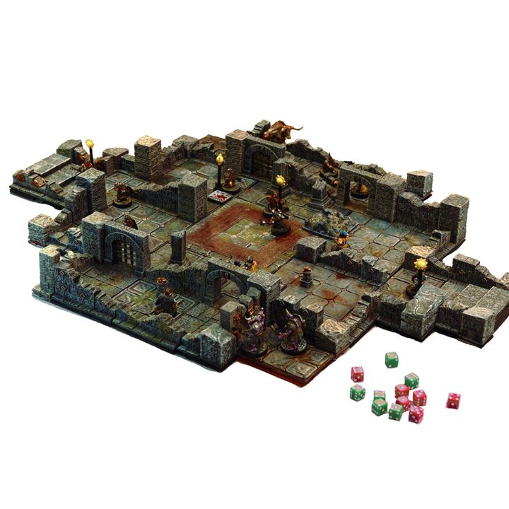 3D Printable Modular Dungeon Set by Grimskald