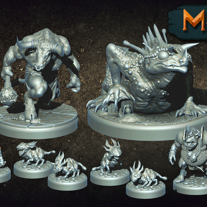 3D Printable Dungeon Critters by Grimskald