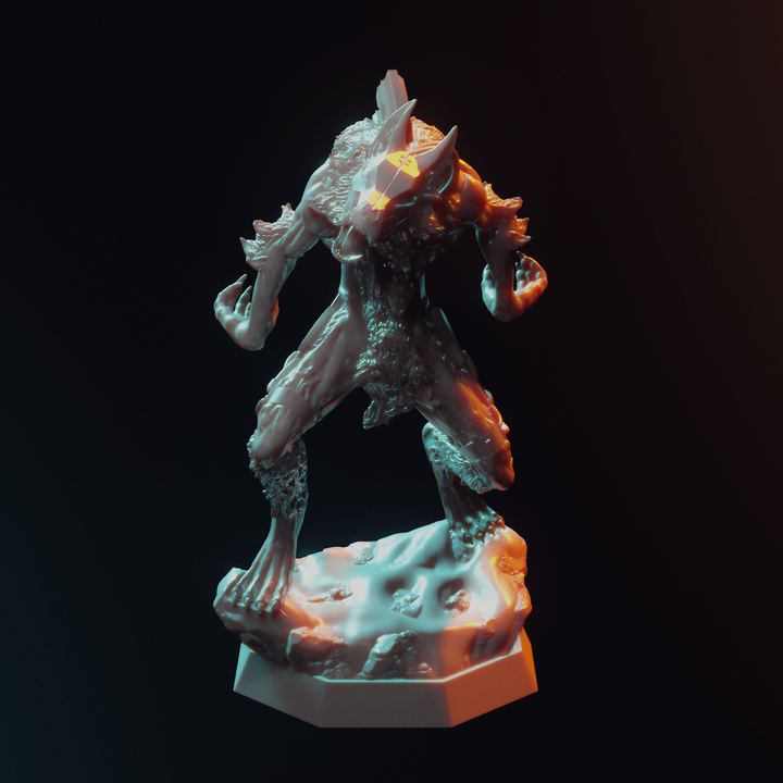 3D Printable Mutant Wolf Minion A - S01E01 - 75mm by Metal Quest