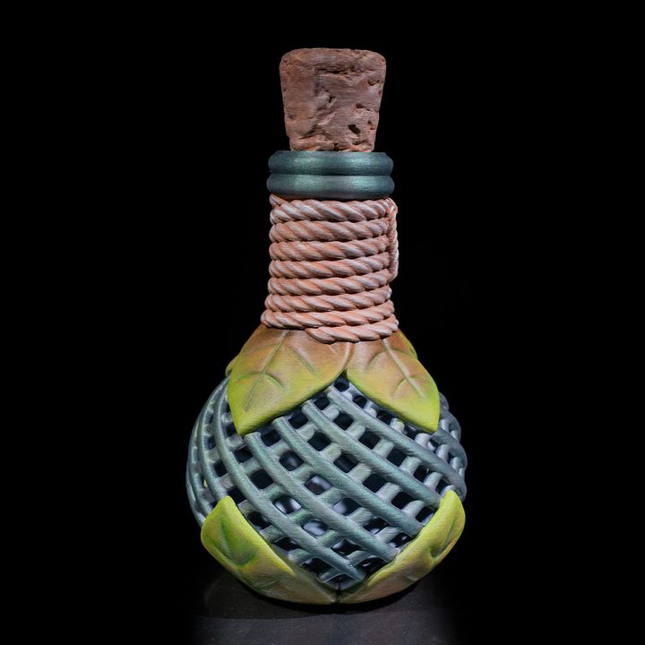 3D Printable Potion Flask Container by Stlflix