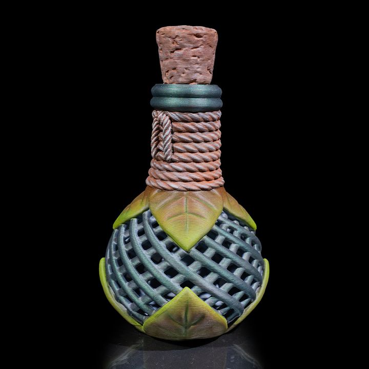 3D Printable Potion Flask Container by Stlflix