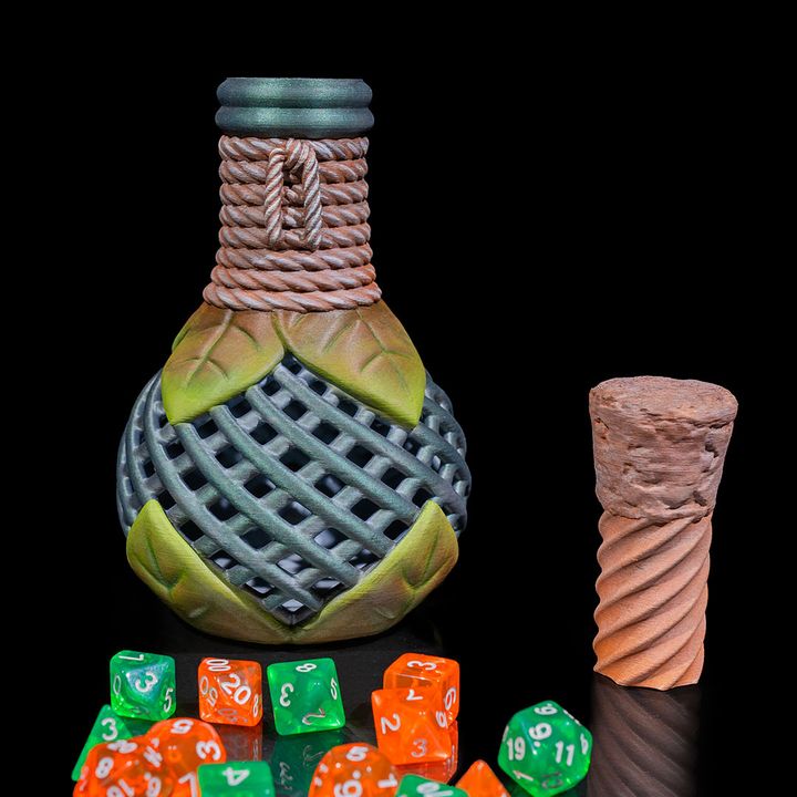 3D Printable Potion Flask Container by Stlflix