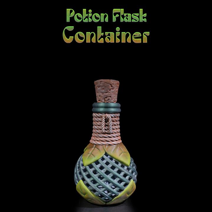 3D Printable Potion Flask Container by Stlflix