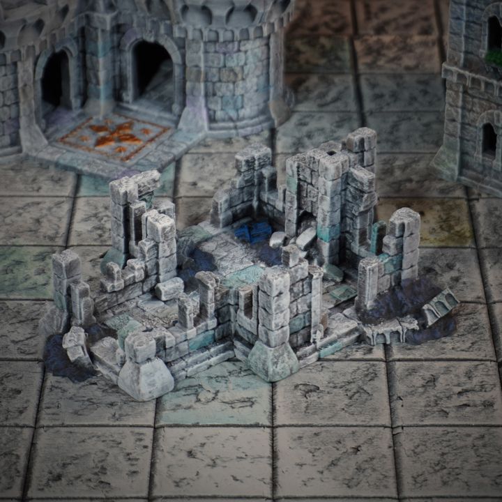 3D Printable House Ruined ~ Kingdom of Tor Ithilas by Conquest Creations