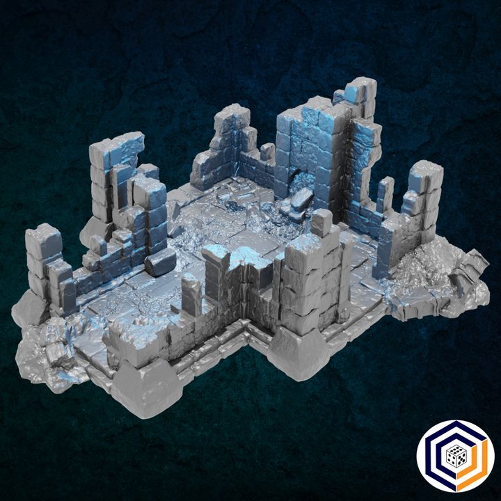 3D Printable House Ruined ~ Kingdom of Tor Ithilas by Conquest Creations