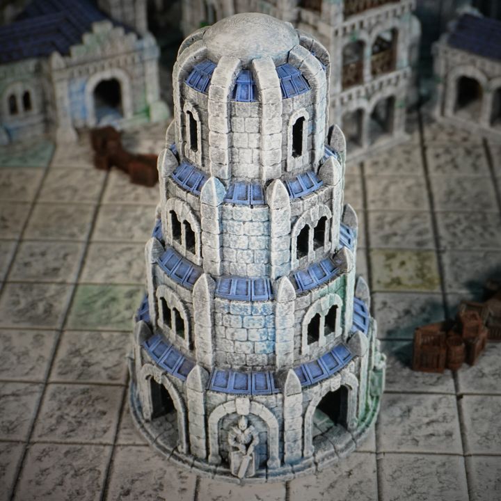 3D Printable Tower ~ Kingdom of Tor Ithilas by Conquest Creations