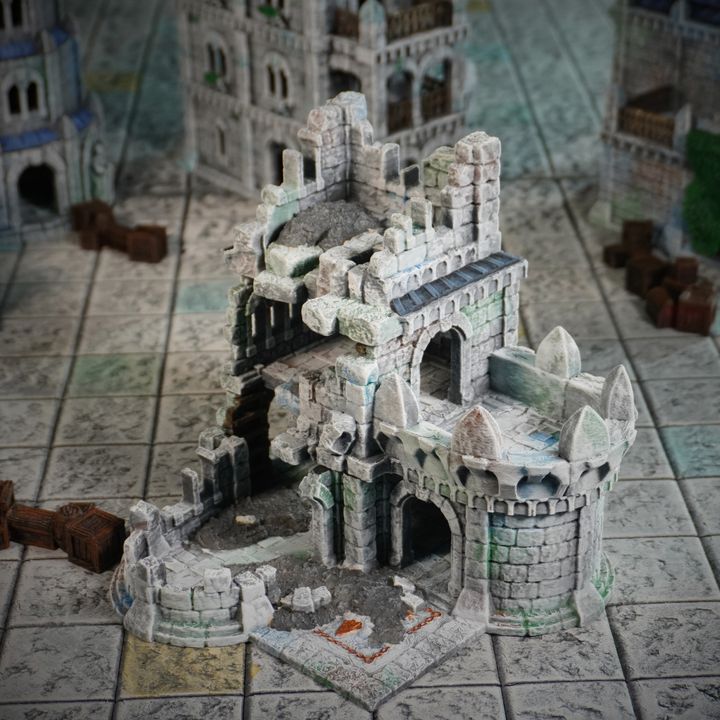 3D Printable Barracks Ruined ~ Kingdom of Tor Ithilas by Conquest Creations