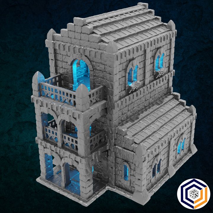 3D Printable Manor House ~ Kingdom of Tor Ithilas by Conquest Creations