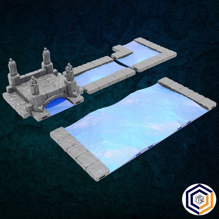 3D Printable Rivers ~ Kingdom of Tor Ithilas by Conquest Creations