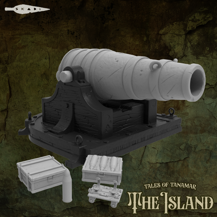 3D Printable ship cannon by SKADI