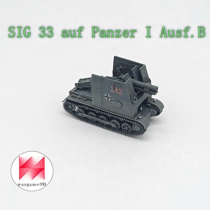3D Printable 15 cm sIG 33 auf Panzer I Ausf.B (Sd.Kfz.101 ...