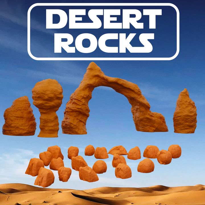 3D Printable Desert Rocks by Kathy Millatt Modelling