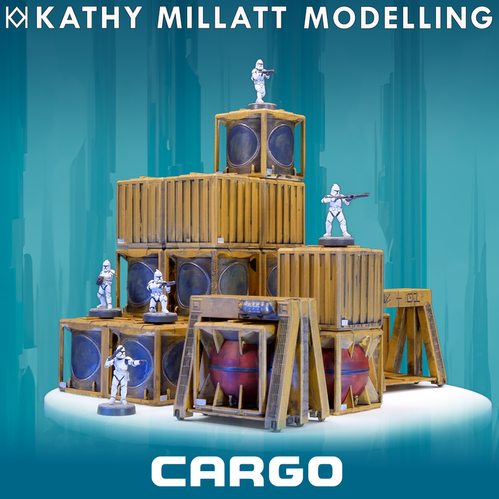 3D Printable Stackable Cargo Containers plus Cargo Mover by Kathy ...