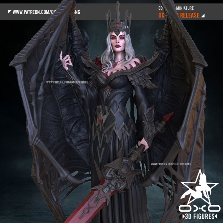 3D Printable Countess Miniature Tabletop Figure by OXO3D Figures