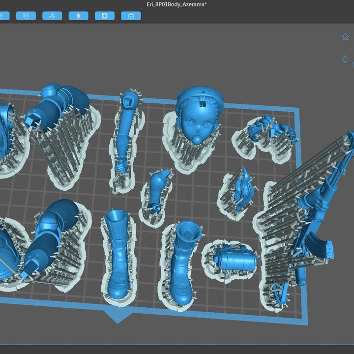 3D Printable Blond Commando Girl by Azerama