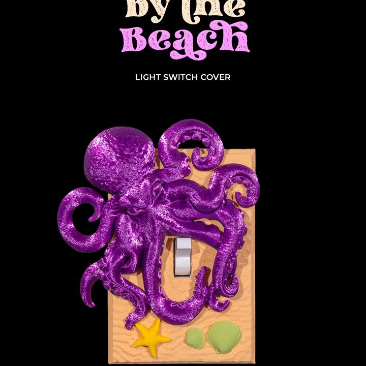 3D Printable By the Beach Light Switch Cover by Stlflix