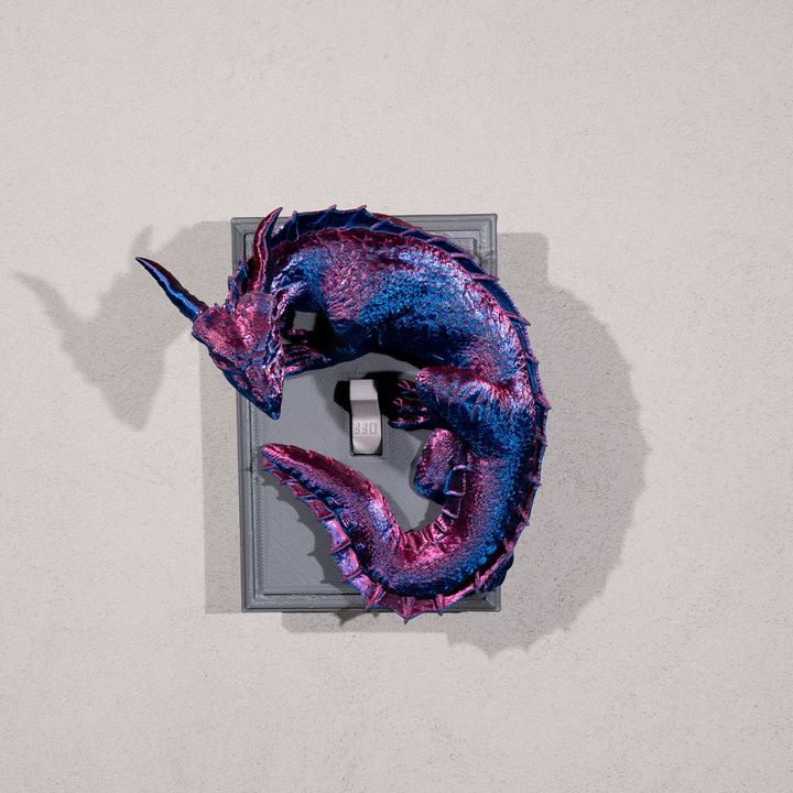 3D Printable Dragon Warden Light Switch Cover by Stlflix