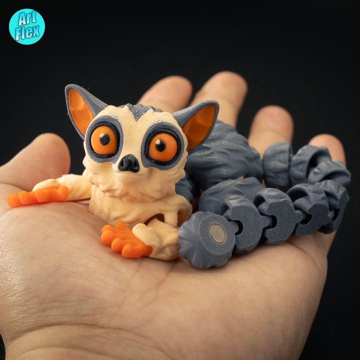 3D Printable Flexi Galago Bush Babies by ArtFlex