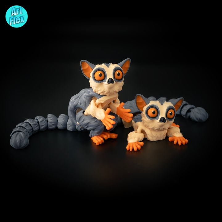 3D Printable Flexi Galago Bush Babies by ArtFlex