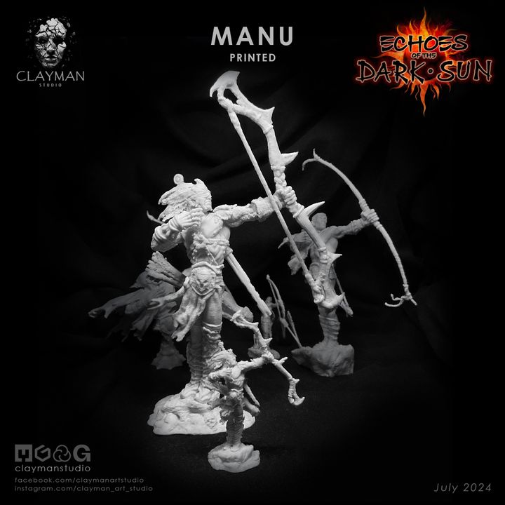 3D Printable Manu - 32mm - 75mm - 1/10 by Clayman Studio