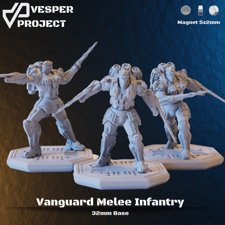 3D Printable Vanguard Melee Infantry by Vesper Project