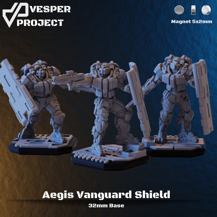3D Printable Aegis Vanguard Shield by Vesper Project