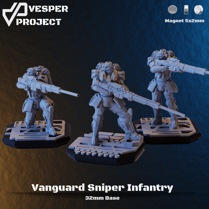 3D Printable Vanguard Sniper Infantry by Vesper Project