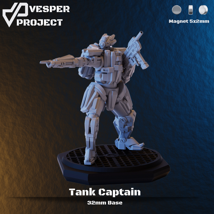 3D Printable Tank Captain by Vesper Project