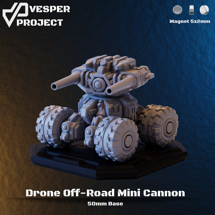 3D Printable Drone Off-Road Mini Cannon by Vesper Project