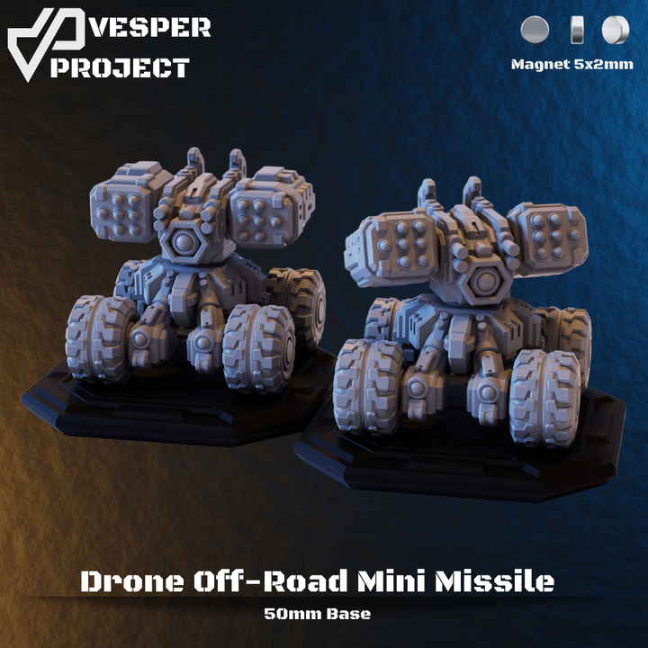 3D Printable Drone Off-Road Mini Missile by Vesper Project