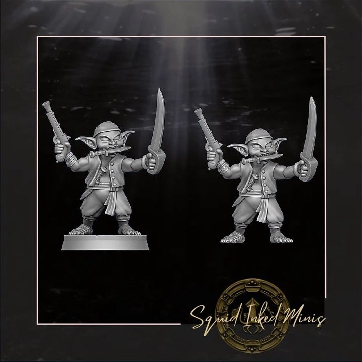 3D Printable Gimbo - Goblin Pirate by Squid Inked Minis