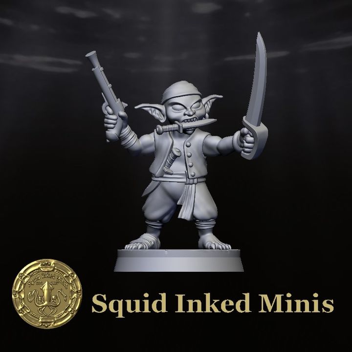 3D Printable Gimbo - Goblin Pirate by Squid Inked Minis