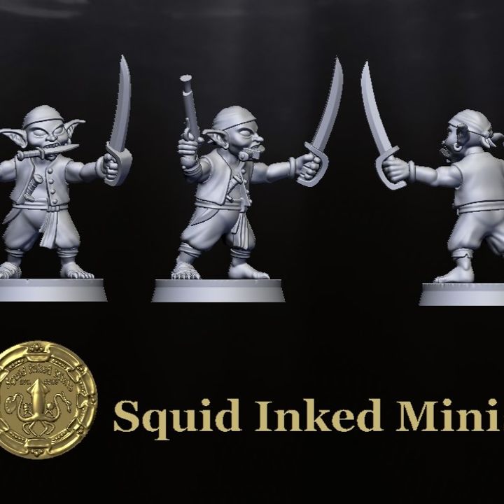 3D Printable Gimbo - Goblin Pirate by Squid Inked Minis