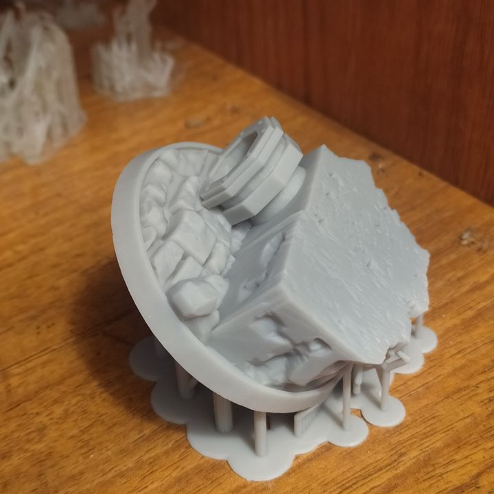 3D Printable FREE Sewer Base (50mm) by Mythic Miniatures