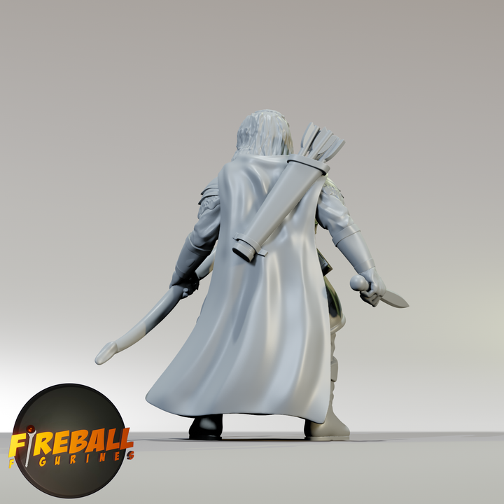 3D Printable Krys, Male Human Ranger Sharpshooter by Fireball Figurines