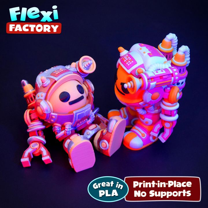 3D Printable Flexi Factory SpaceMoji by Flexi Factory