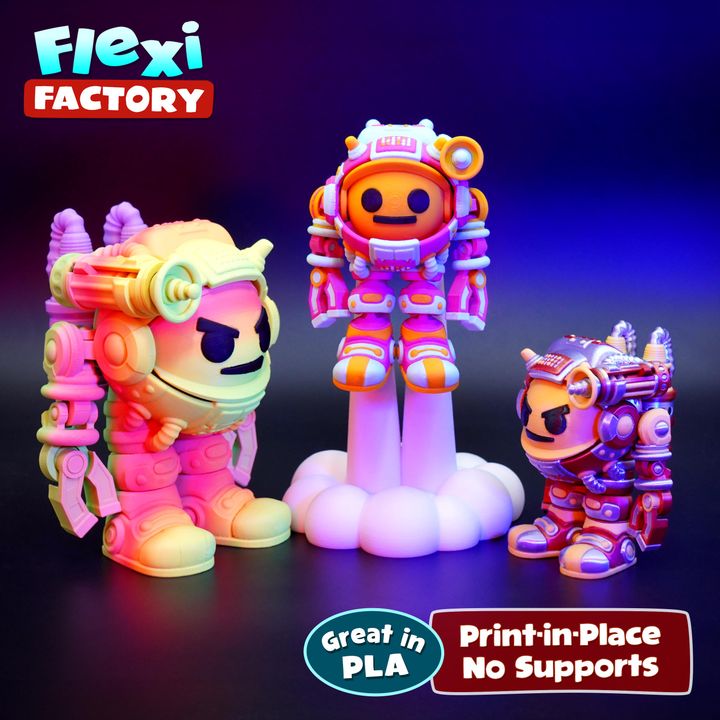 3D Printable Flexi Factory SpaceMoji by Flexi Factory