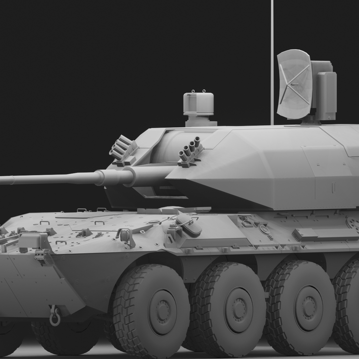 3D Printable B2 Centauro Draco with 76mm autocannon by The Military ...