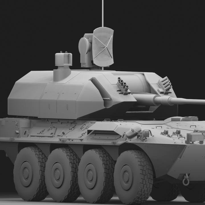 3D Printable B2 Centauro Draco with 76mm autocannon by The Military Industrial Complex