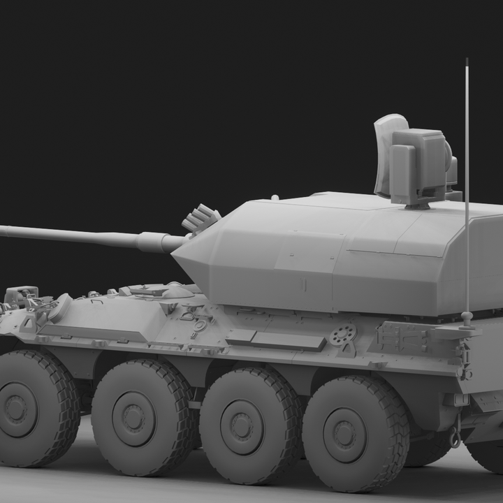 3D Printable B2 Centauro Draco with 76mm autocannon by The Military Industrial Complex
