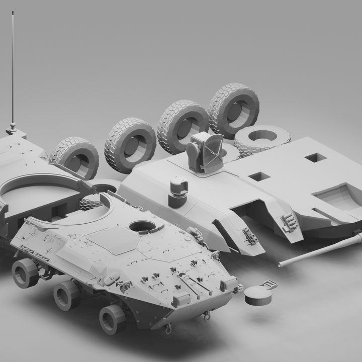 3D Printable B2 Centauro Draco with 76mm autocannon by The Military ...