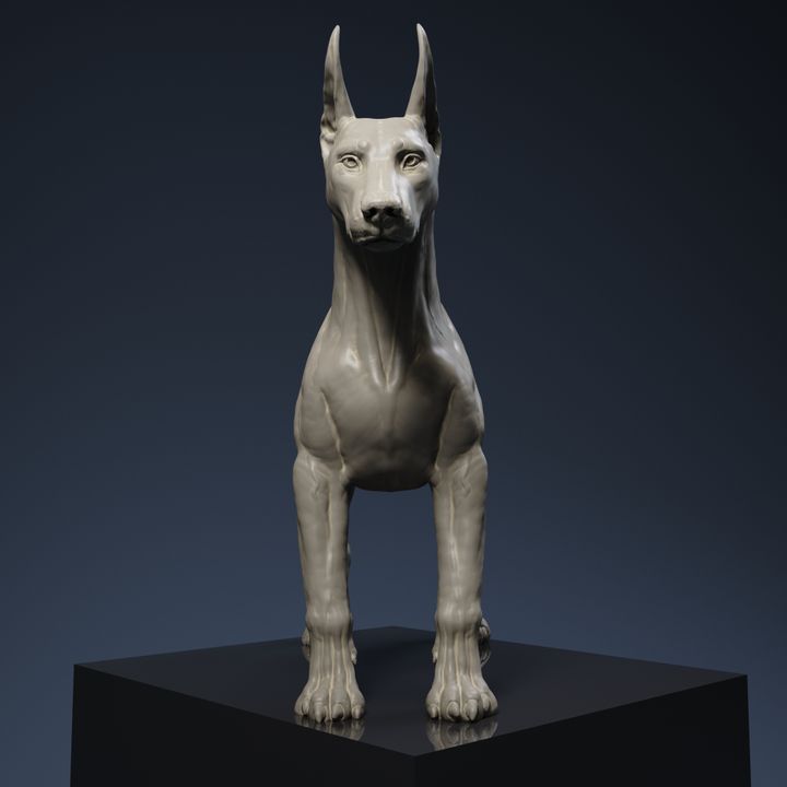 3D Printable Doberman Pinscher by Art of V