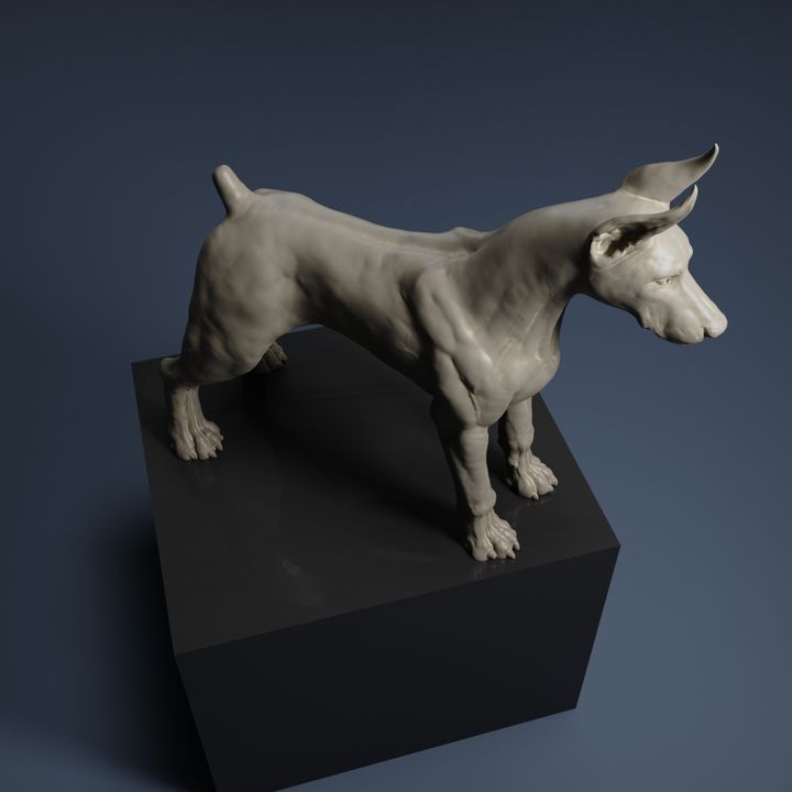 3D Printable Doberman Pinscher by Art of V