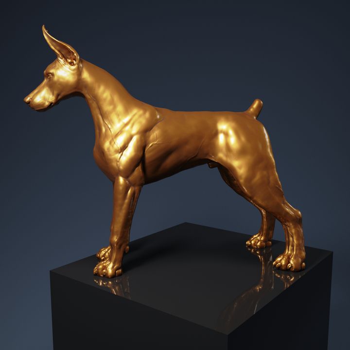 3D Printable Doberman Pinscher by Art of V